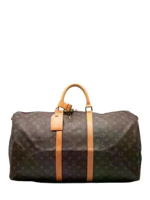 LOUIS VUITTON 1994 Monogram Keepall 55 Travel Bag - Brown
