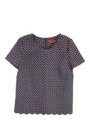 BOSS Graphic Scalloped Top - Blue