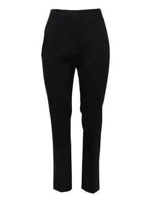 Valentino Garavani High-rise Slim-fit Trousers - Black