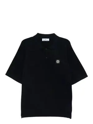 Stone Island Buttoned Cotton Polo Shirt - Blue