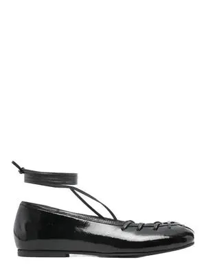 ALOHAS Bumi Lace-up Ballerina Flats - Black