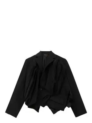 Comme Des Garçons Draped Wool Jacket - Black