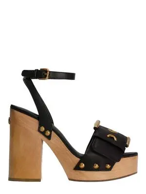 DOLCE & GABBANA Buckle Studded Platform Sandals