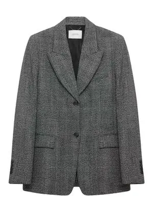 Dorothee Schumacher Glen Plaid Peak-lapel Blazer - Grey