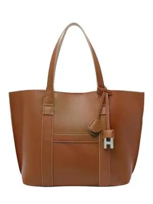 Hogan Leather Tote Bag - Brown