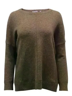 Vince Ribbed Crew Neck Sweater - Brown