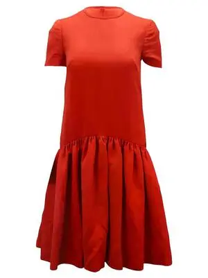 Alexander McQueen Drop Waist Tie Dress - Red