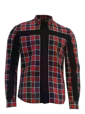 Givenchy Cross-inset Plaid Shirt - Red