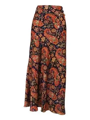 Rabanne Paisley-print Long Skirt - Blue