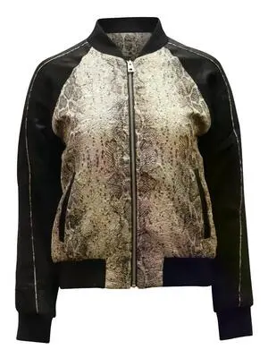 Zadig&Voltaire Billy Snake-print Bomber Jacket - Black