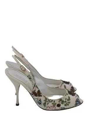 Casadei Slingback Peep-toe Pumps - Neutrals