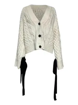 Erdem Cable-knit Cardigan - White