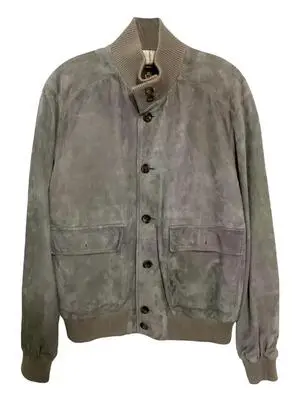 LORO PIANA Suede Bomber Jacket