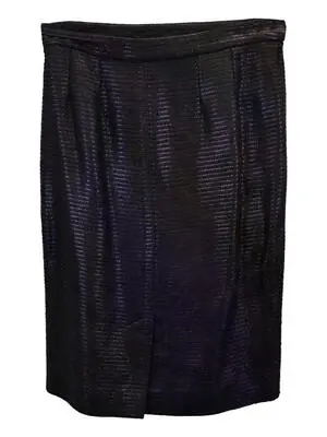 Saint Laurent Textured Knee-length Skirt - Black