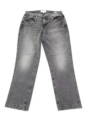 FRAME Nouveau Straight Cropped Jeans - Grey