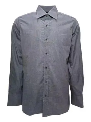 TOM FORD Check-pattern Shirt - Grey