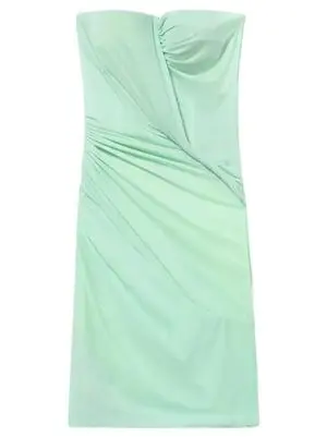 Blumarine Twisted Strapless Jersey Dress - Blue