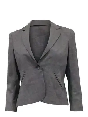 Theory Single-breasted Wool Blazer - Grey