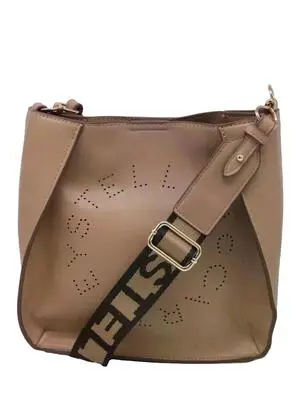 Stella McCartney Perforated Logo Shoulder Bag - Neutrals