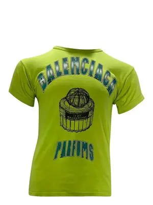 Balenciaga Graphic-print Crewneck T-shirt - Green