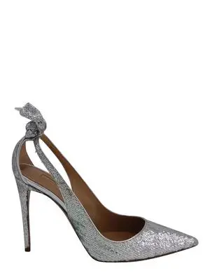 AQUAZZURA Sequined Stiletto Pumps - Silver