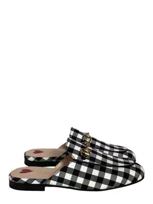 GUCCI Princetown Checked Mules