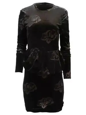GANNI Bloomsbury Floral Mini Dress - Black