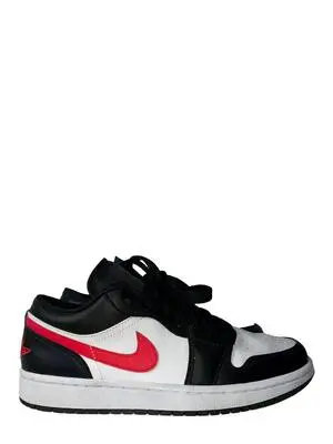 Nike Air Jordan 1 Low Leather Sneakers - Black
