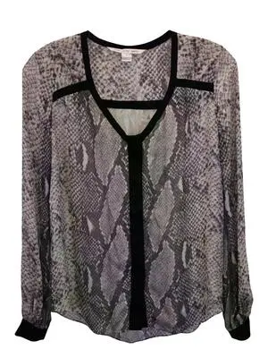 Diane Von Furstenberg Snake-print Blouse - Grey