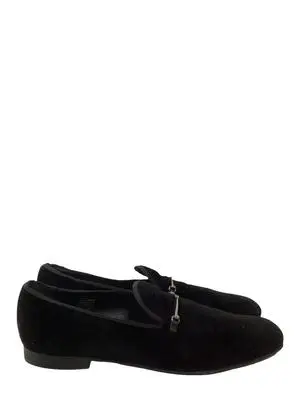 Gucci Horsebit Velvet Loafers - Black