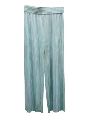 Alice + Olivia Elba Plissé Trousers - Blue
