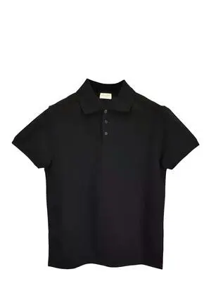 Saint Laurent Logo-embroidered Polo Shirt - Black