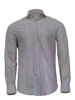 Brunello Cucinelli Striped Button-fastening Shirt - White