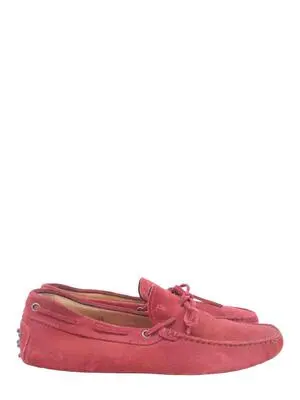 TOD'S Gommino Suede Loafers - Red