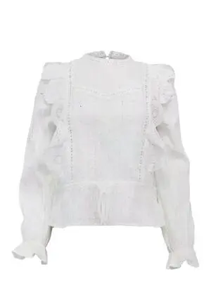 Maje Victorian Lace Blouse - White