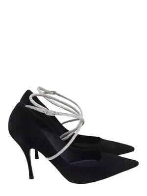 RENE CAOVILLA Crystal Cross-Strap Pumps