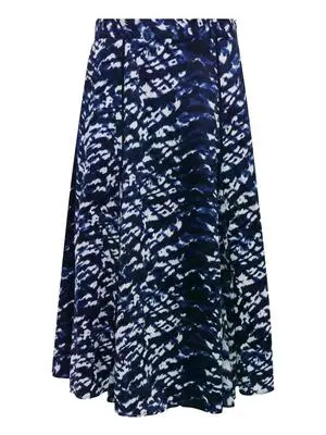 Diane Von Furstenberg Tie-dye Midi Skirt - Blue