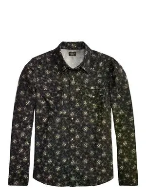 Ralph Lauren Printed Long-sleeved Shirt - Black