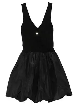 Liu Jo Embellished V-neck Mini Dress - Black