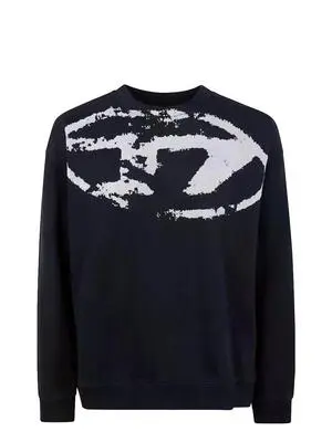 DIESEL Logo-print Crew-neck Sweatshirt - Blue