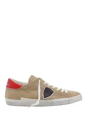 Philippe Model Prsx Logo Suede Sneakers - Neutrals