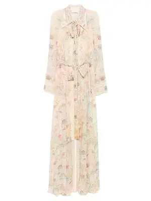 Zimmermann Floral-print Maxi Dress - Neutrals