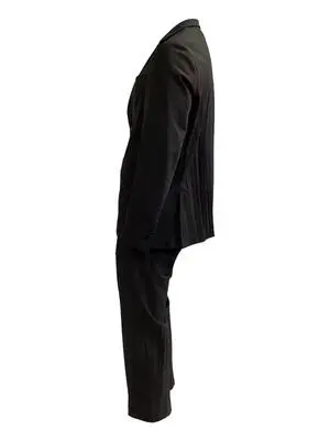 Valentino Garavani Pleated Notched-lapel Suit - Black