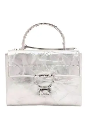 COCCINELLE Arlettis Metallic Handbag - Silver