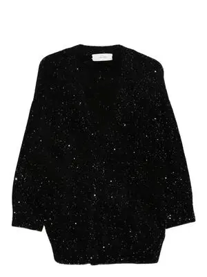 IVORY PARIS Embellished Cardigan - Black
