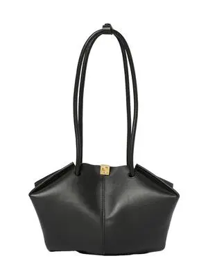 COCCINELLE Leather Shoulder Bag With Gold Tone Clasp - Black