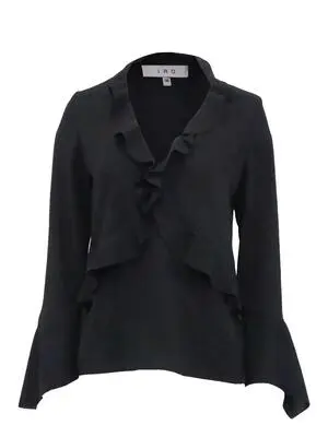 IRO PARIS Ruffle Long-sleeved Blouse - Black