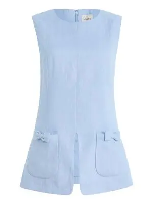 Posse Harper Linen Top - Blue