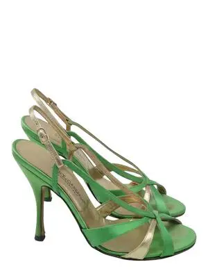 Dolce & Gabbana Strappy Heeled Sandals - Green