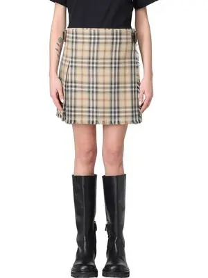 Burberry Plaid Skirt - Sand